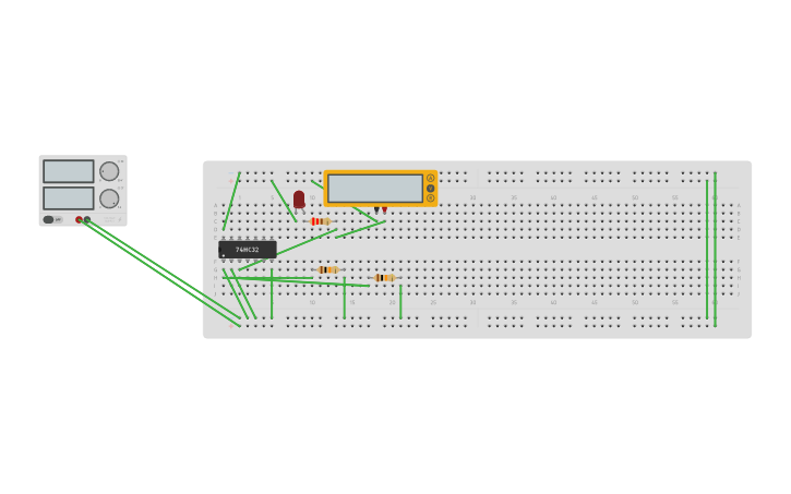 Circuit Design Or Gate 7432 Tinkercad