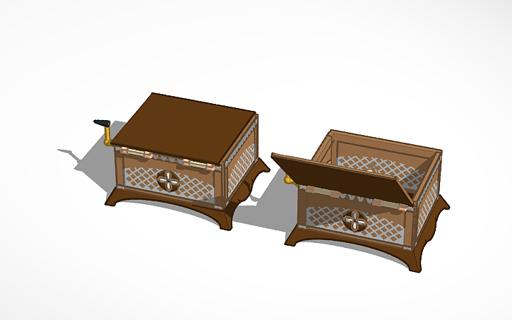 3D design ballerina box - Tinkercad