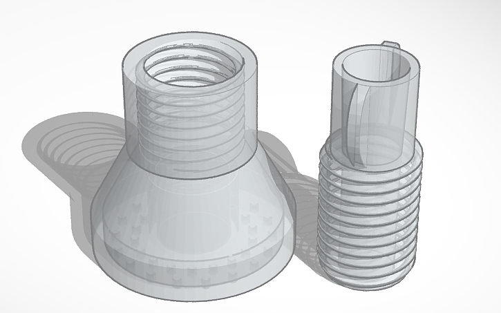 3D design TPU shower - Tinkercad