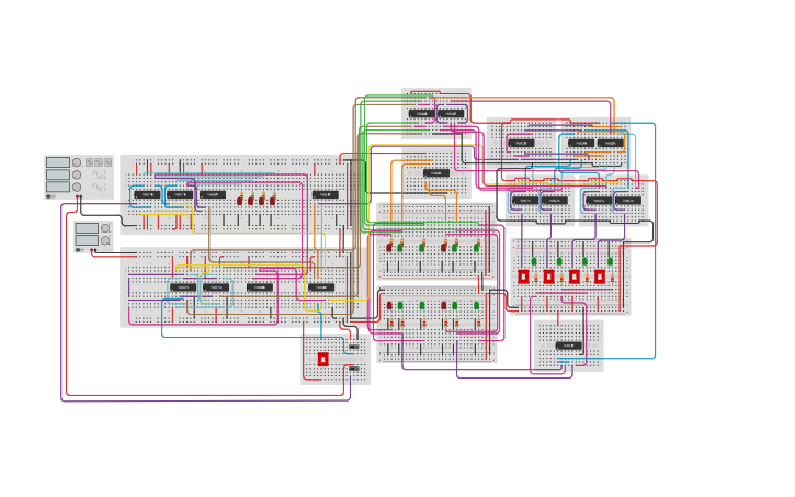 Circuit Design Four Traffic Lights Project Tinkercad