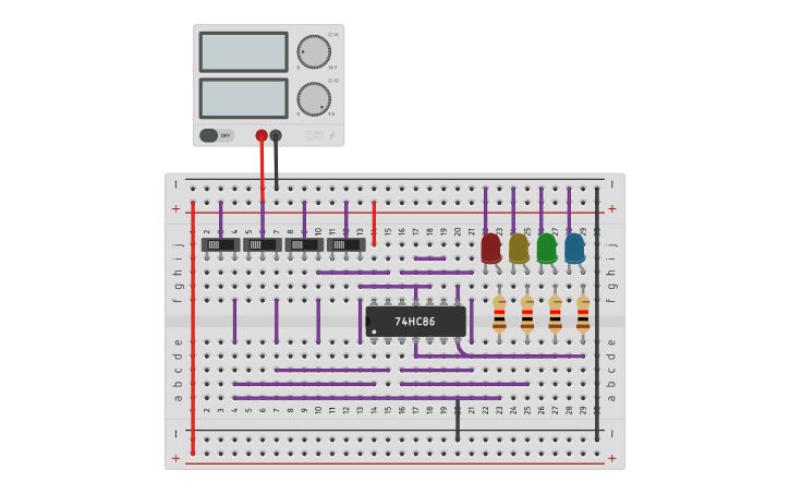Circuit Design Gray To Binary Code Converter Tinkercad