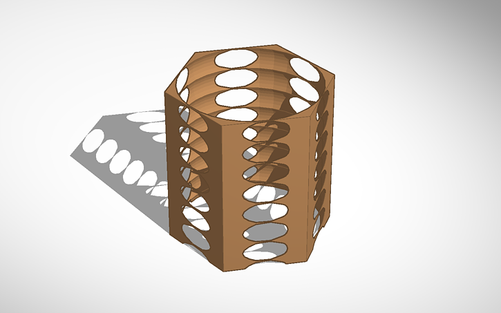 3D design inverted hexa-donut - Tinkercad