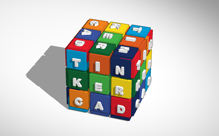 3D design Tinkercad rubrix cube - Tinkercad