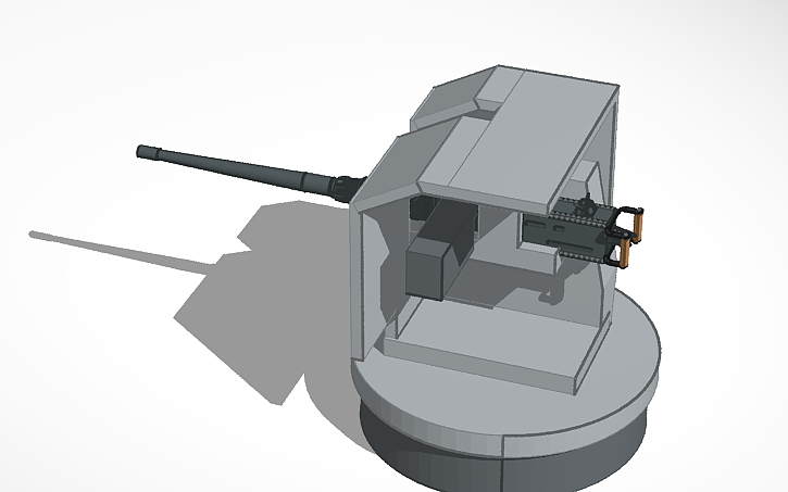 3D design auto machine gun 12.7mm - Tinkercad