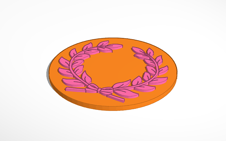 3D design SCA Laurel Medallion - Tinkercad