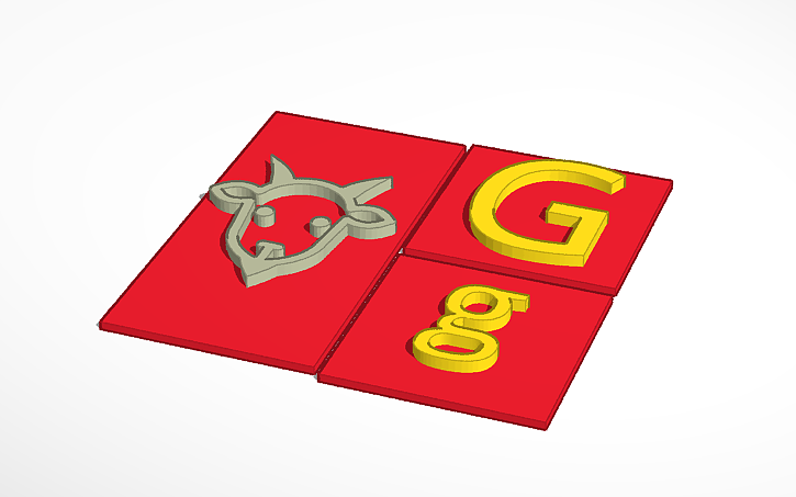 3D design Letter Gg Goat | Tinkercad