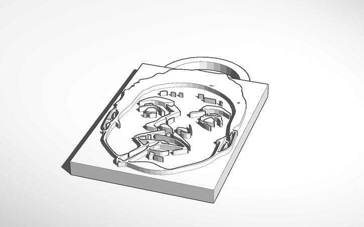 3D design chance the rapper key chain | Tinkercad