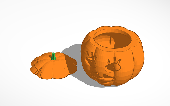 3D design Halloween pumpkin - Tinkercad