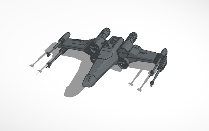 3D design X-Wing - Tinkercad