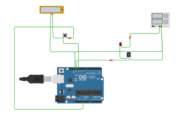 Circuit Design Transistor Npn Encender Led Tinkercad