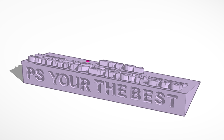 3D design Cute Father's Day card | Tinkercad