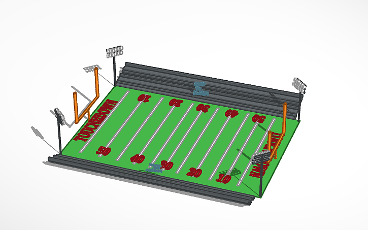 3D design 50 yrd. Football Field (Kaiden) - Tinkercad