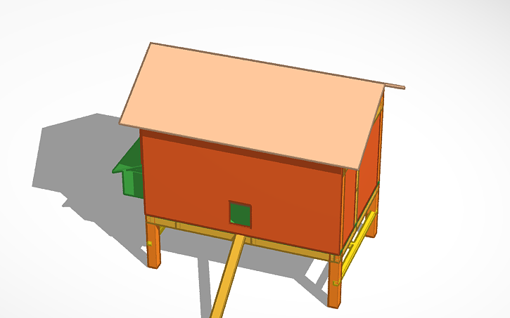 3D design Chicken Coop - Tinkercad