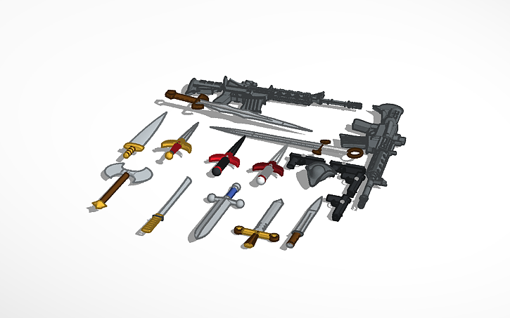 3D design weapons - Tinkercad