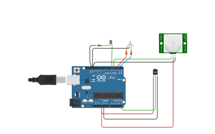 Circuit design Lab 5 Task 1 - Smart Fridge - Tinkercad