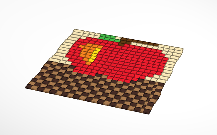 3D design APPLE I MADE OUT OF TINY SQUARES | Tinkercad