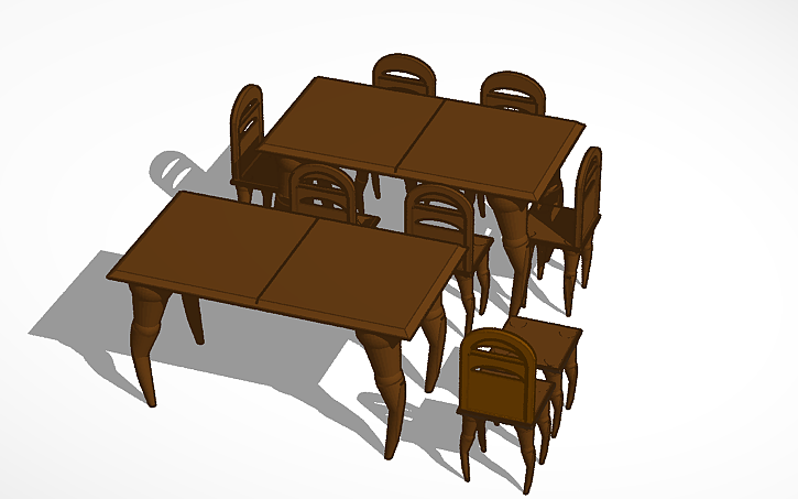3D design yemek masası-dinner table - Tinkercad