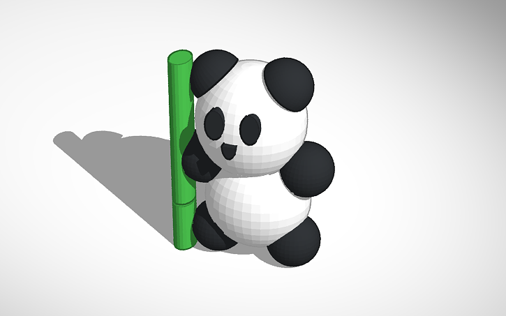 3D design panda kawaii - Tinkercad