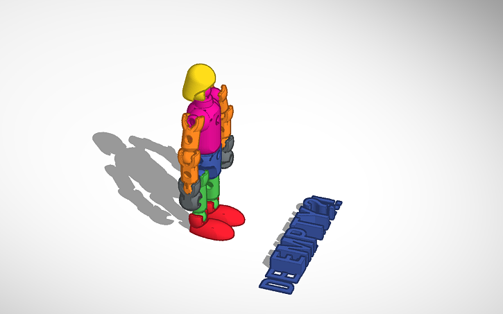 3D design Colorful Standing Man | Tinkercad
