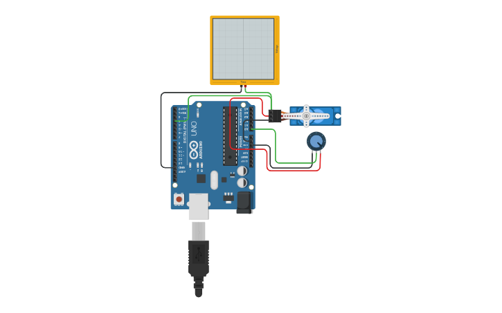 Circuit design Servo Motor | Tinkercad