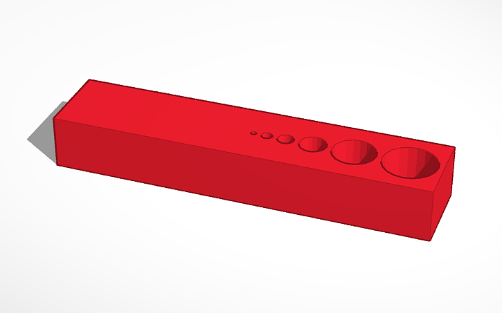 3D design Rectangular Prism with holes - Tinkercad