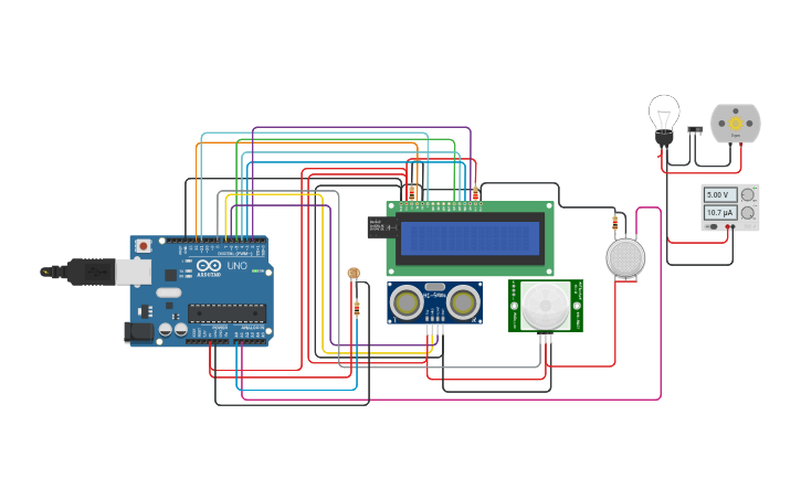 Circuit Design Smart Home Automation Tinkercad