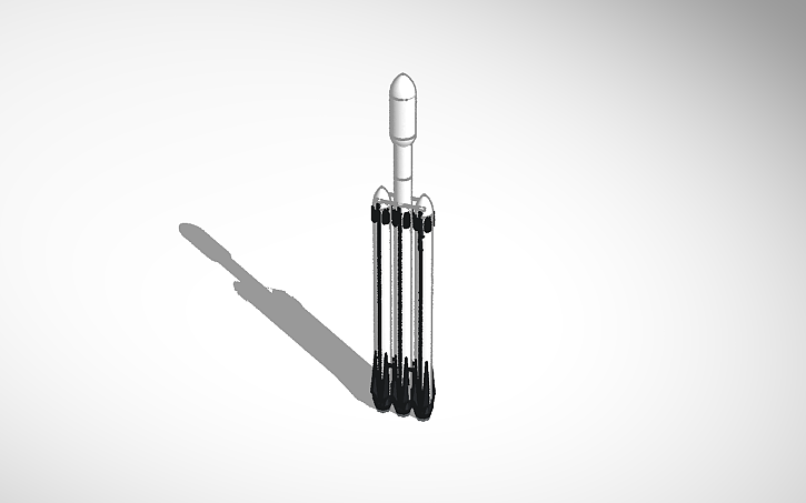 3D design SpaceX Falcon Heavy-Block 5 | Tinkercad
