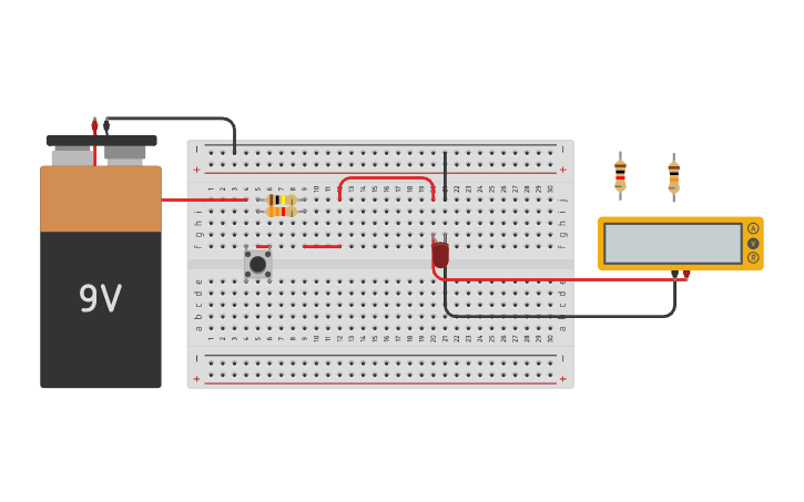 Circuit design Simple Breadboard Parallel Circuit - Tinkercad