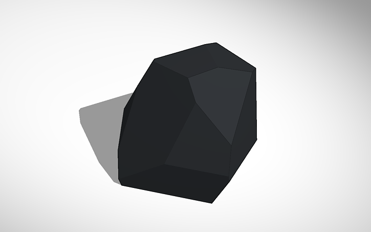 3D design dino gem black - Tinkercad