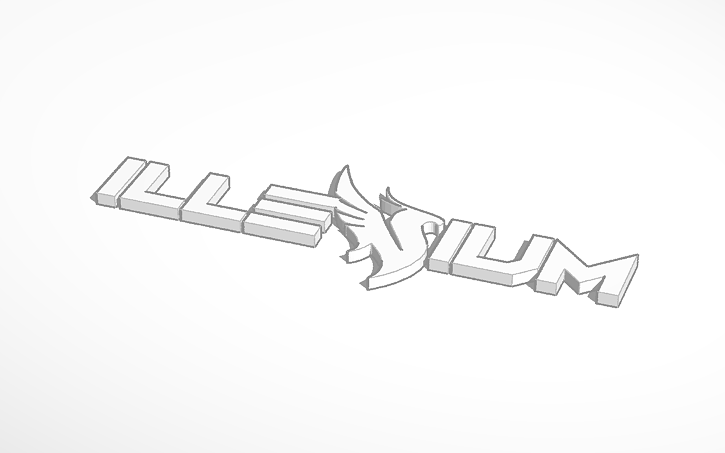 3D design Illenium #logo - Tinkercad