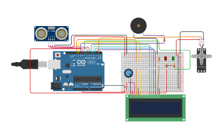 Circuit design Hand Sanitizer with arduino | Tinkercad