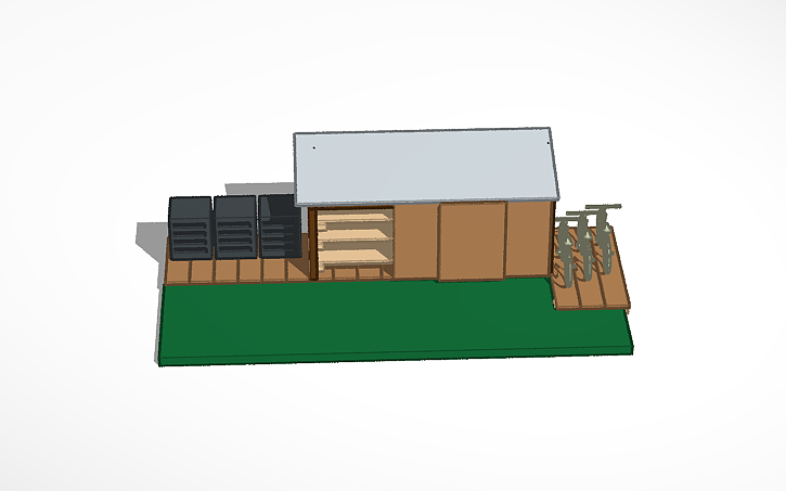 3D design Garden Shed - Tinkercad