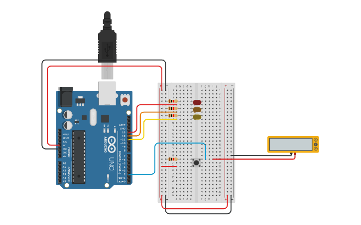 Circuit design Arduino Intro - LED light up - Tinkercad Circuit design Arduino Intro - LED light up - Tinkercad