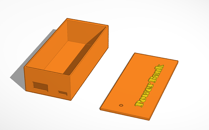 3D design Power Bank Case - Tinkercad