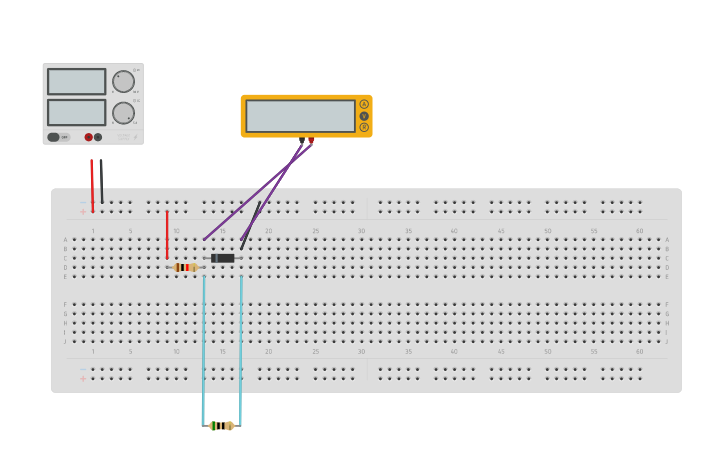 Circuit design Zener as voltage regulator | Tinkercad