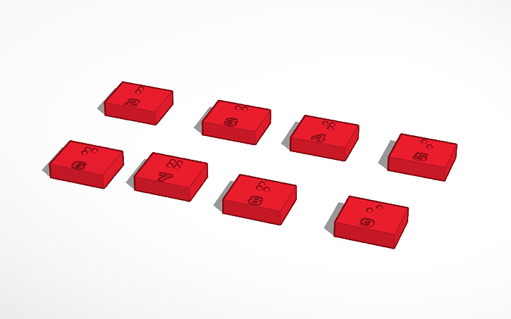 3d Design Loop Number Blocks Tinkercad