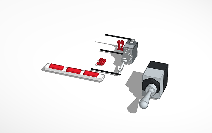 3D design toggle switch - Tinkercad