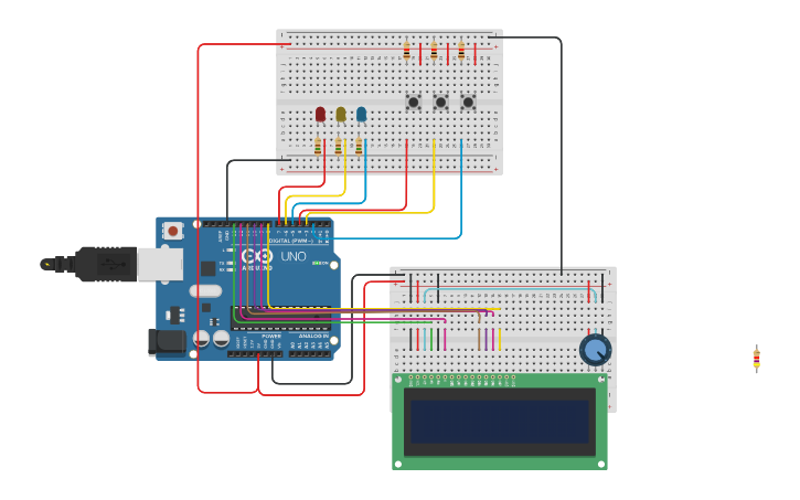 Circuit design projeto display - Tinkercad