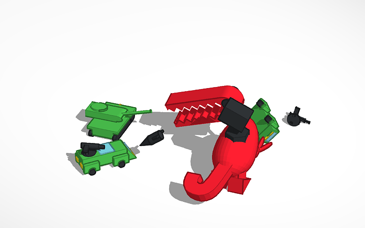 3D design The Battle against Rawr-o-Saur - Tinkercad