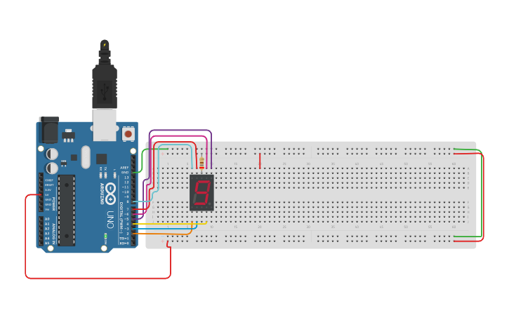 Circuit design display 7 segmentos - Tinkercad Circuit design display 7 segmentos - Tinkercad