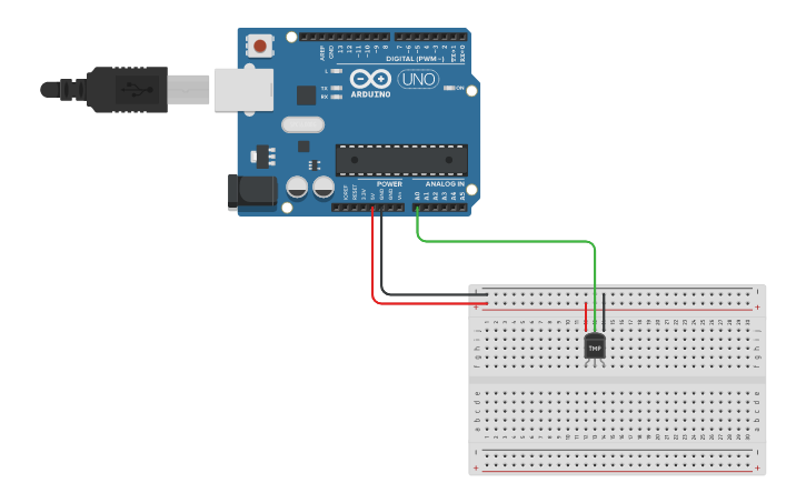 Circuit Design Thermometer Tinkercad