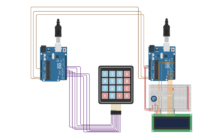 Circuit design ps2_matrix - Tinkercad