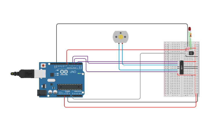 Circuit design Temperature sensor - Tinkercad