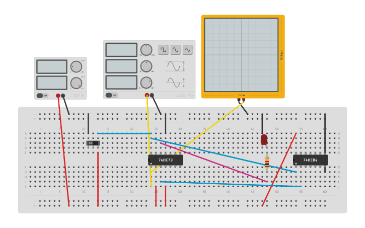 Circuit design D FLIP FLOP USING JK FLIP FLOP - Tinkercad Circuit design D FLIP FLOP USING JK FLIP FLOP - Tinkercad