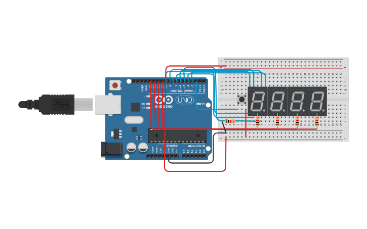 Circuit design SEGMENT TIME - Tinkercad