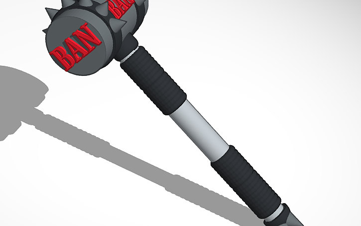 3D design BAN HAMMER - Tinkercad