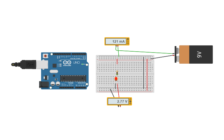 Circuit design LED - Tinkercad