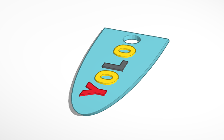 3D design yolo tag | Tinkercad