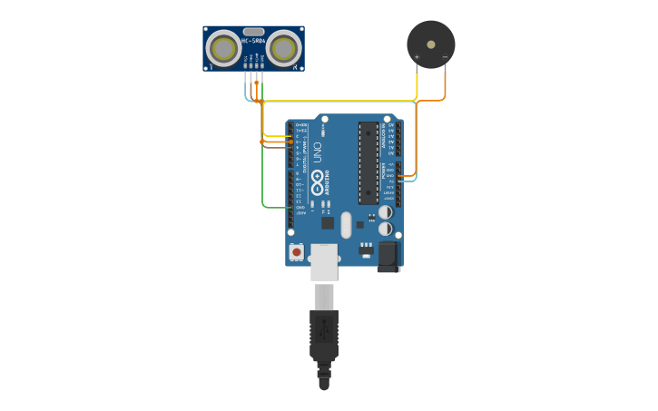 Circuit Design Sensor Gerak Bunyi Rafli Tinkercad