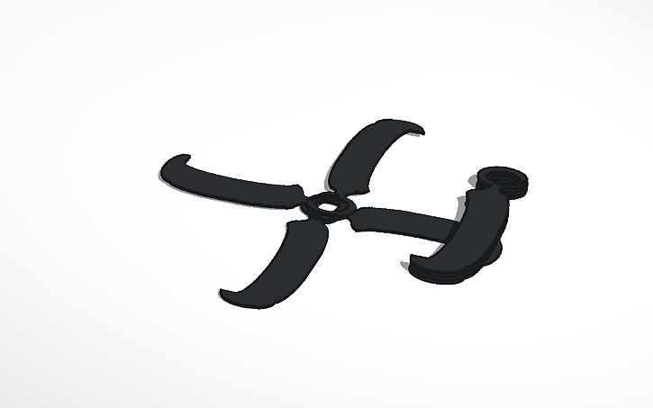 3D design Demon wind shuriken(open and closed) - Tinkercad